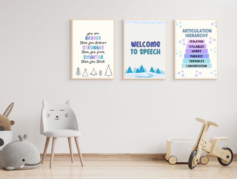 Speech Therapy Room Decor Set of 10 Speech Posters SLP - Etsy