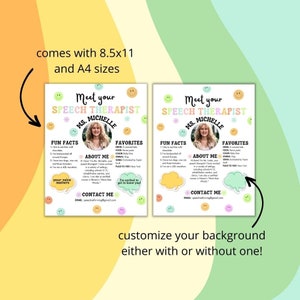 Meet the Speech Language Pathologist, Back to School Canva Editable ...