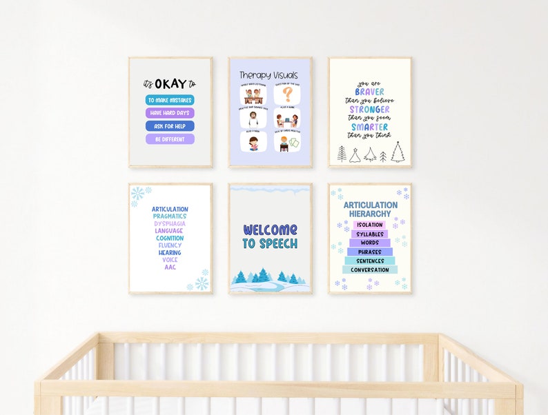Speech Therapy Room Decor Set of 10 Speech Posters SLP - Etsy
