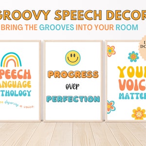 Groovy Speech Therapy Decor Bundle, SLP Office Decor, SLP Poster ...
