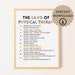 Physical Therapy Poster, the Laws of Physical Therapy, Physical Therapy ...