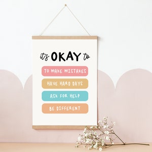 It's Okay to Poster Printable, Speech Therapy Print, SLP Print, Speech ...