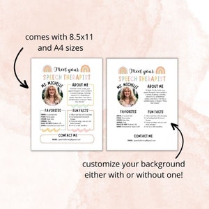 Meet the SLP Editable Template, Meet the Speech Therapist Canva ...