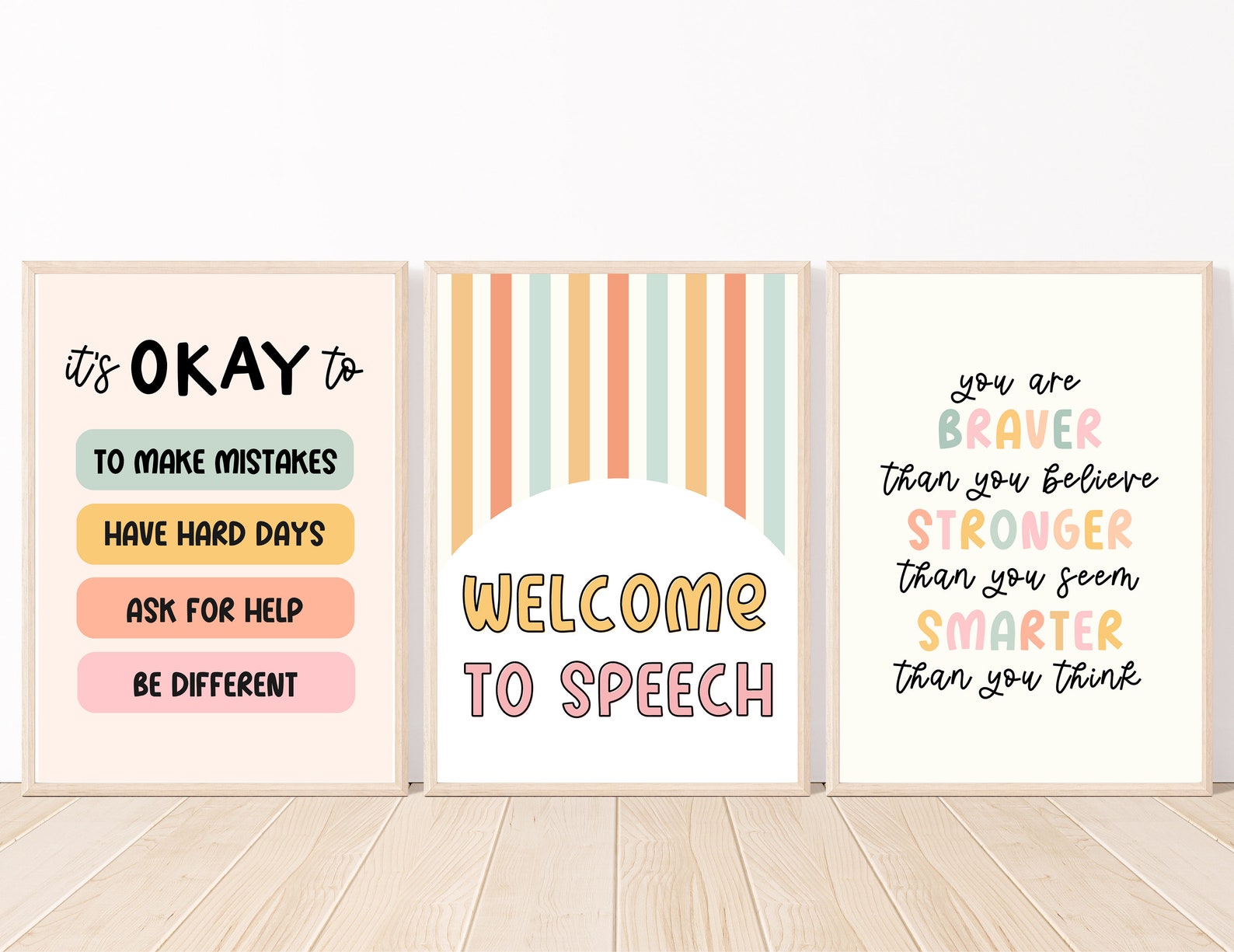 Soft Boho Speech Therapy Classroom and Office Decor SLP - Etsy