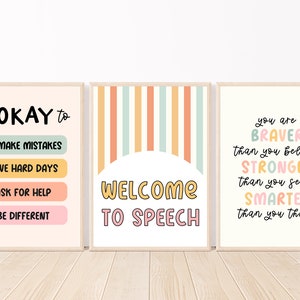 Soft Boho Speech Therapy Classroom and Office Decor, SLP Classroom and ...