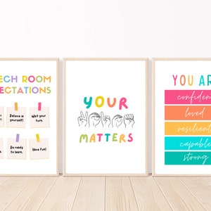 Speech Room Decor Bundle, Set of 6, Speech Classroom Decor, Printable ...