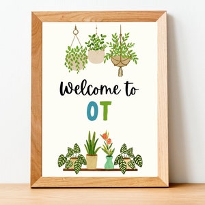 Welcome to OT Poster, Plant Themed Occupational Therapy, Occupational ...