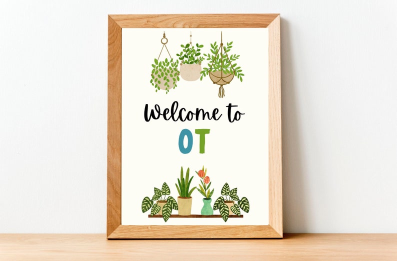 Welcome to OT Poster, Plant Themed Occupational Therapy, Occupational ...