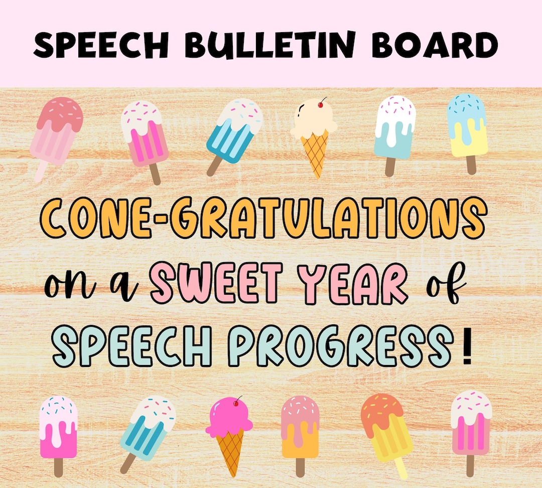 Ice Cream Speech Therapy Bulletin Board, Summer Speech Bulletin Board ...