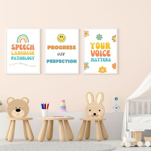 Groovy Speech Therapy Decor Bundle, SLP Office Decor, SLP Poster ...