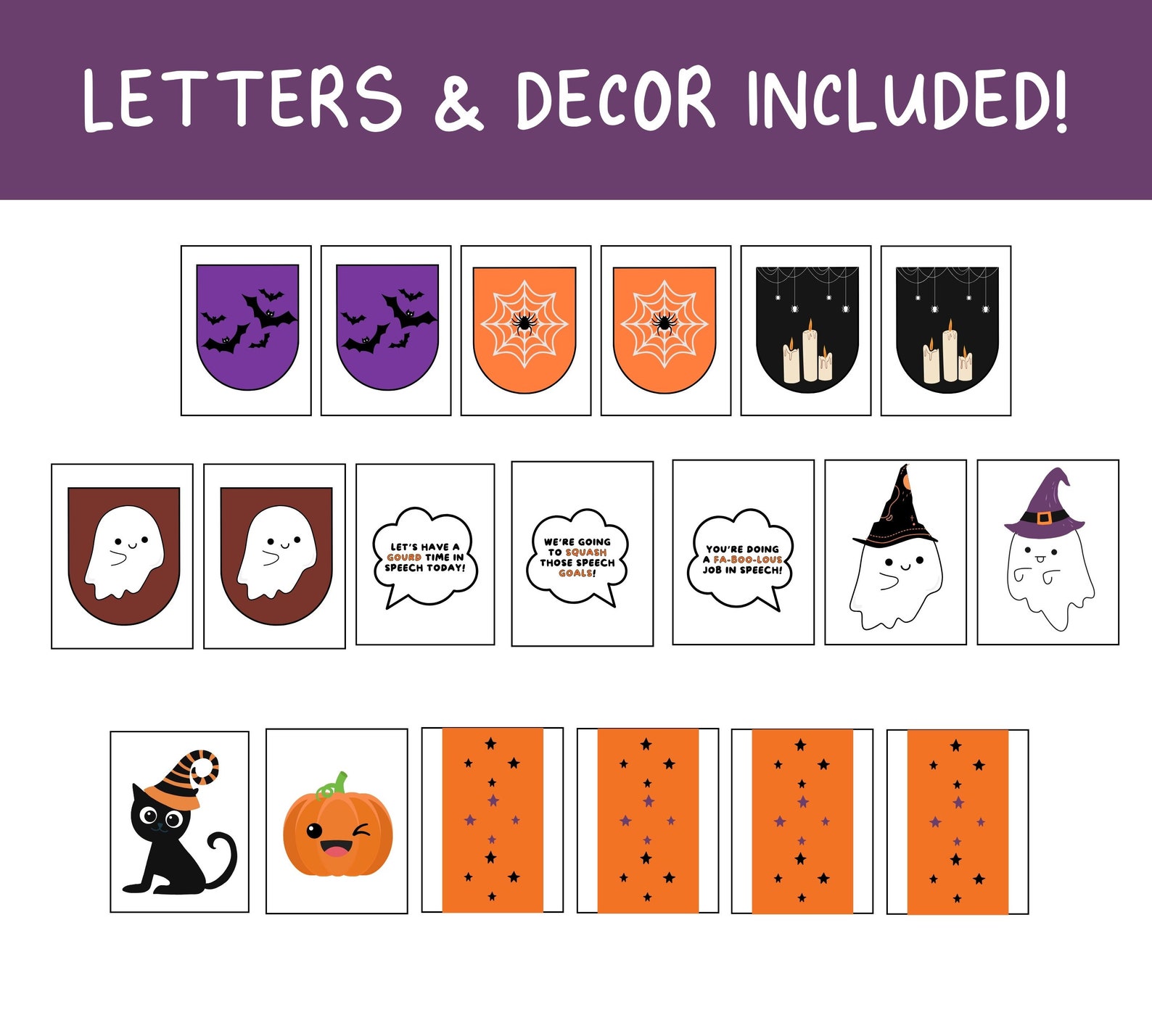 Speech Therapy Fall Decor Bulletin Board Halloween Speech - Etsy