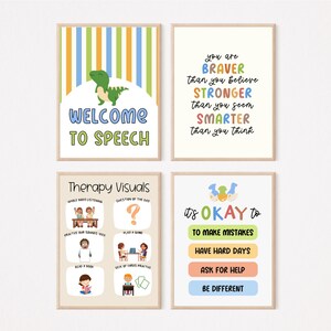 Dinosaur Themed Speech Therapy Decor Bundle, Speech Therapy Classroom ...