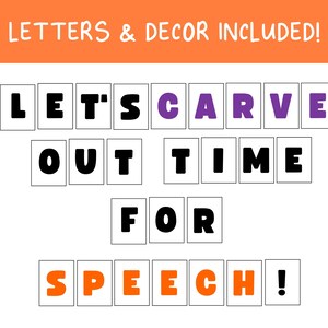 Speech Therapy Fall Decor Bulletin Board, Halloween Speech Bulletin ...