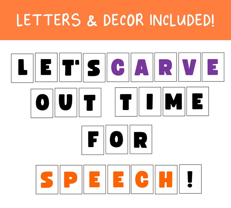 Speech Therapy Fall Decor Bulletin Board Halloween Speech - Etsy