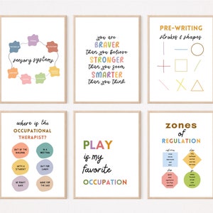 Occupational Therapy Posters, Set of 15, Occupational Therapy Bundle ...