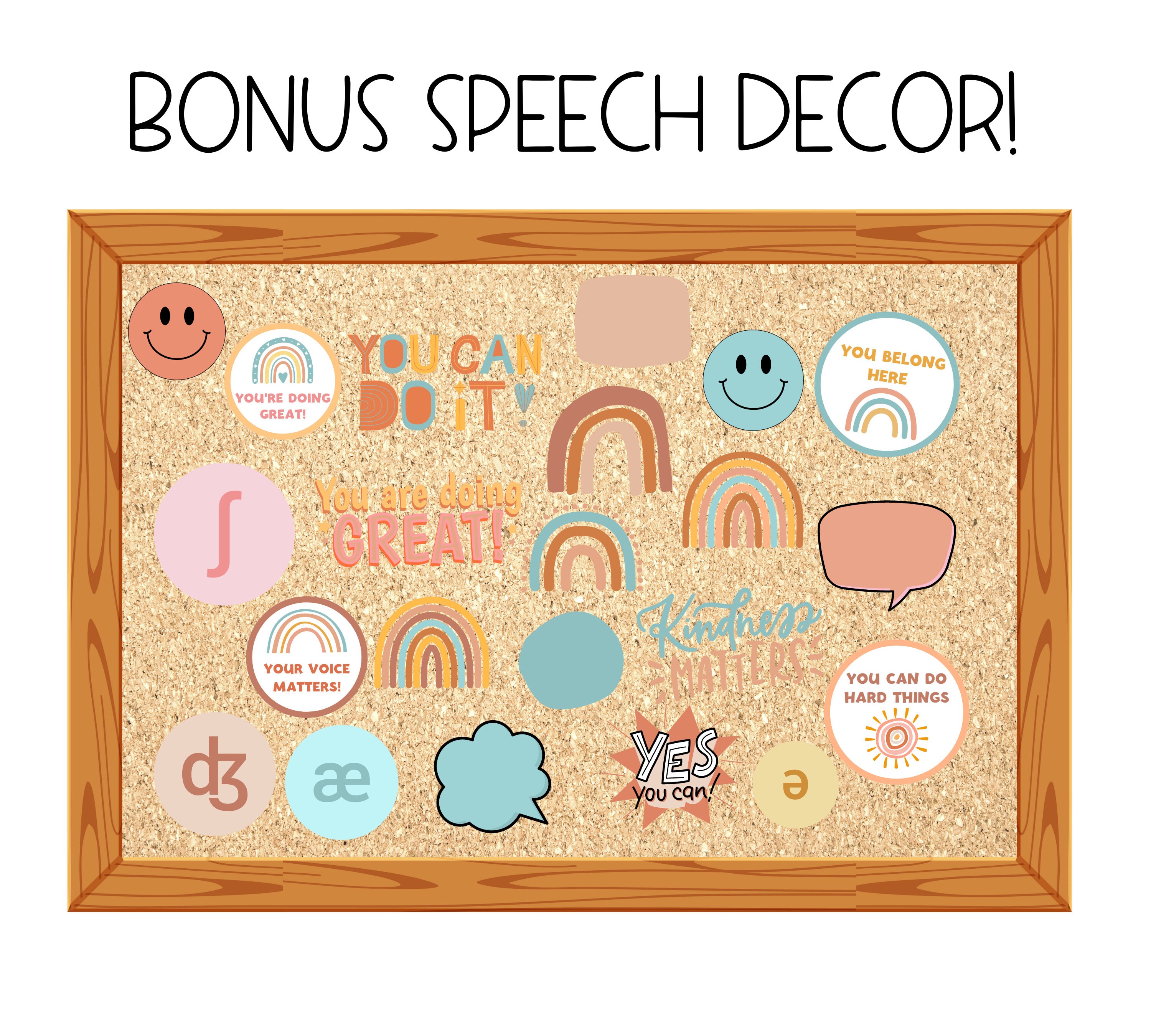 Ultimate Pastel Rainbow Speech Bundle, Speech Classroom Decor, Speech ...