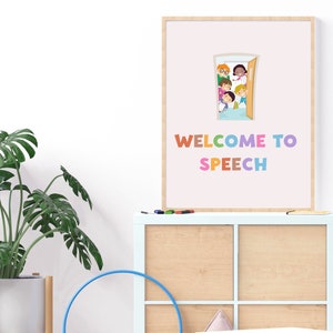 Welcome to Speech Therapy Sign, Speech Therapy Room Sign, SLP Sign ...
