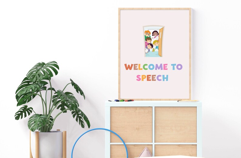 Welcome to Speech Therapy Sign Speech Therapy Room Sign SLP - Etsy