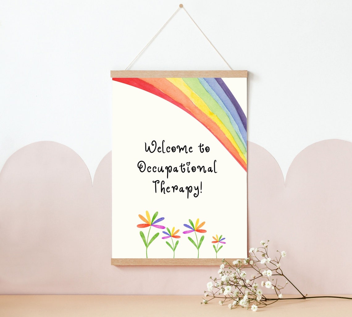 Occupational Therapy Decor, Set of 4, Occupational Therapy Wall Art, OT ...