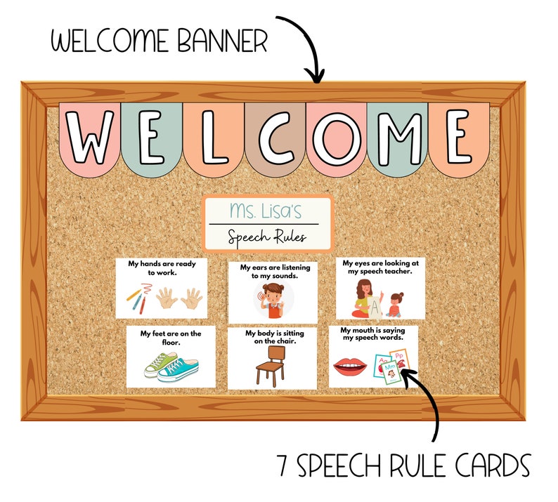 Ultimate Pastel Rainbow Speech Bundle, Speech Classroom Decor, Speech ...