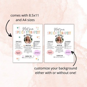 Colorful Meet the SLP Canva Template, Canva Editable Template ...