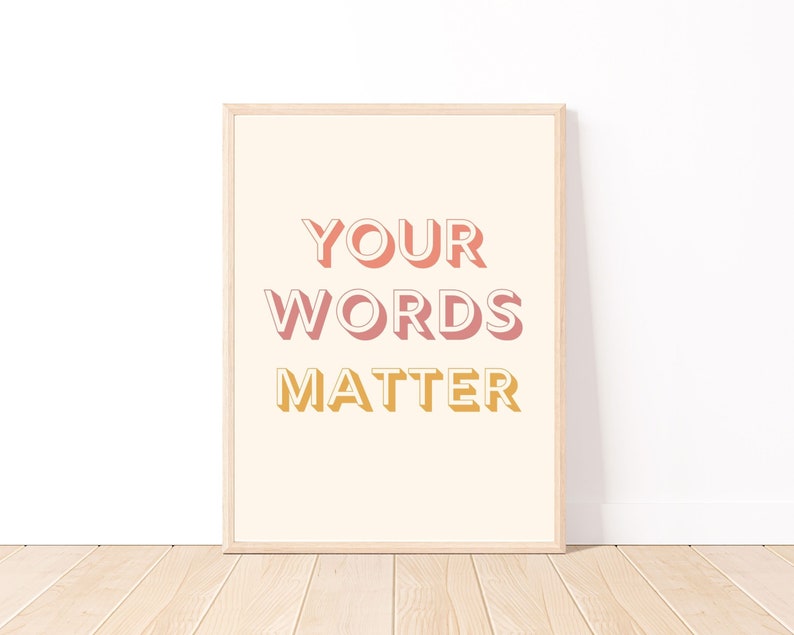 Diversity Your Words Matter Poster Speech Wall Art for Slps - Etsy