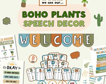 Pastel Rainbow Speech Therapy Classroom Decor, Speech and Language ...