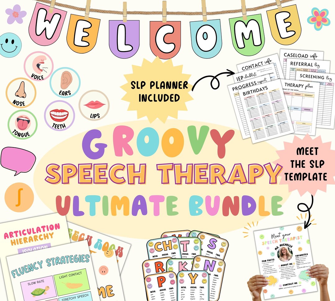Ultimate Groovy Speech Therapy Bundle, Speech Therapy Resources, SLP ...