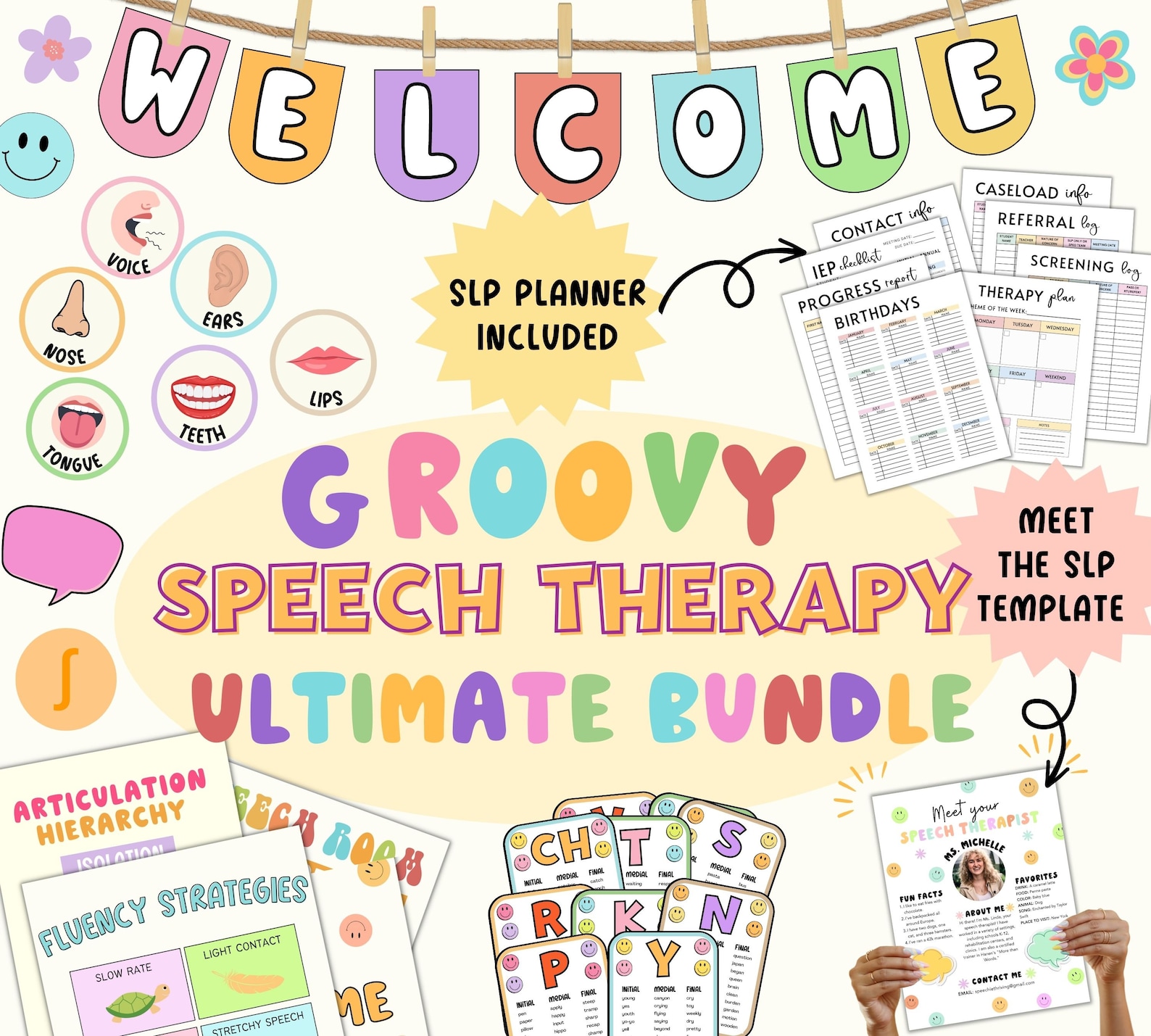 Ultimate Groovy Speech Therapy Bundle, Speech Therapy Resources, SLP ...