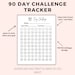 90 Day Challenge Tracker Printable Goal Progress Tracker - Etsy