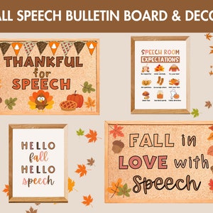 Fall Speech Bulletin Board Bundle Fall Speech Bulletin Kit - Etsy