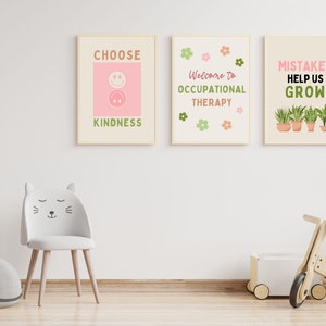 Occupational Therapy Green and Pink Poster Bundle, Set of 6 ...