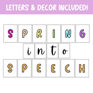 Spring Speech Bulletin Board, Speech Therapy Decor, Speech Classroom ...