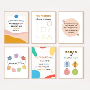 Occupational Therapy Posters, Set of 18, Occupational Therapy Bundle ...
