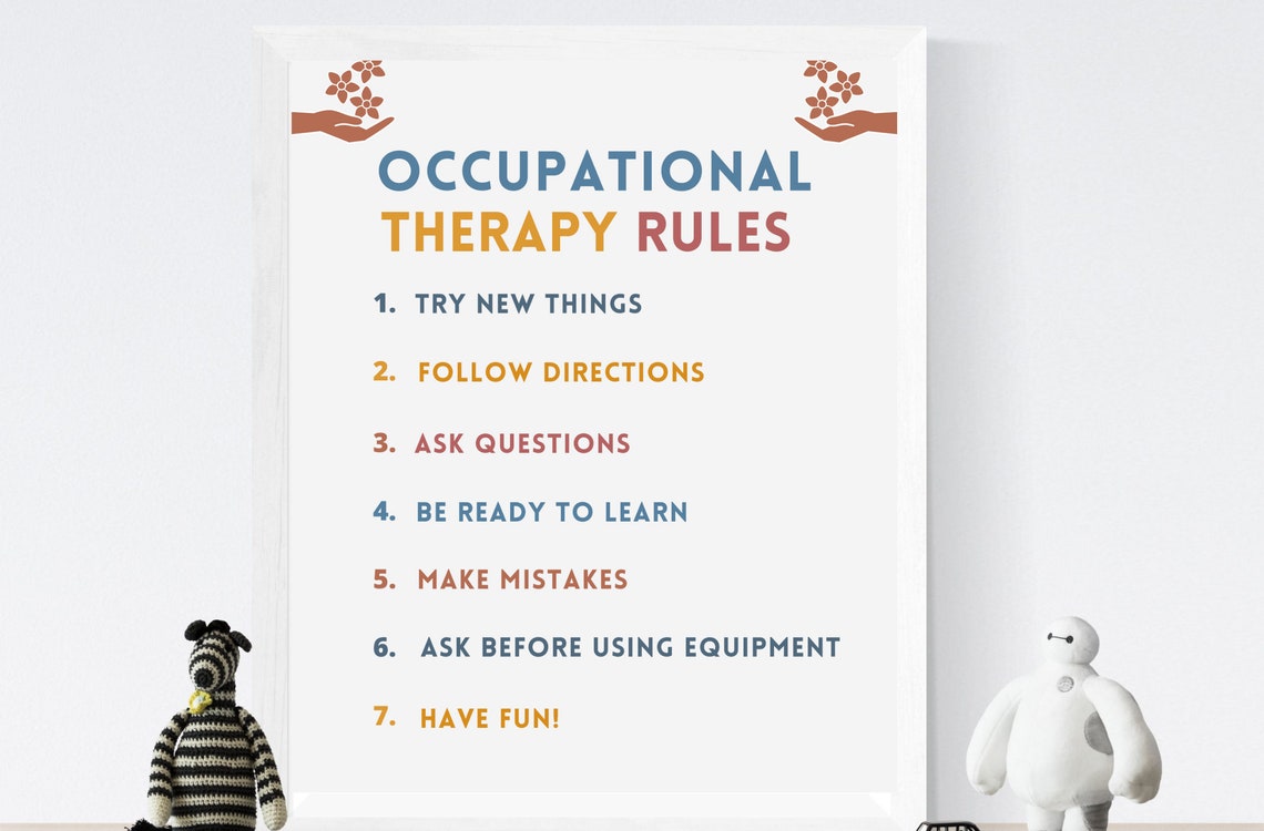 OT Room Expectations, Occupational Therapy Poster, Digital OT Print ...