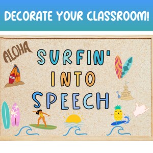 Speech Summer Bulletin Board, Classroom Bulletin Board, Speech Therapy ...