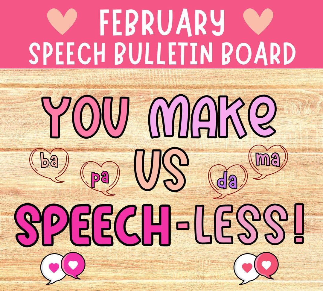 February Speech Therapy Bulletin Board, Valentine's Day Bulletin Board ...