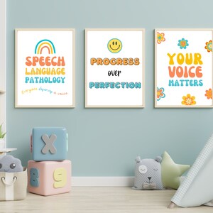 Groovy Speech Therapy Decor Bundle, SLP Office Decor, SLP Poster ...