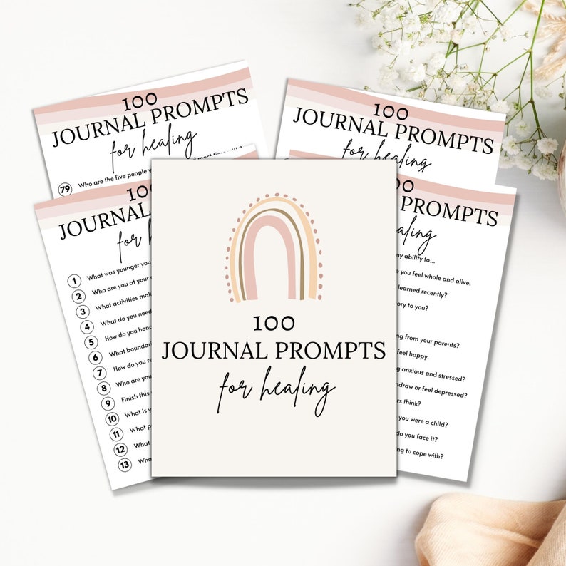 100 Journal Prompts for Healing, Printable Journal Prompts, Printable ...