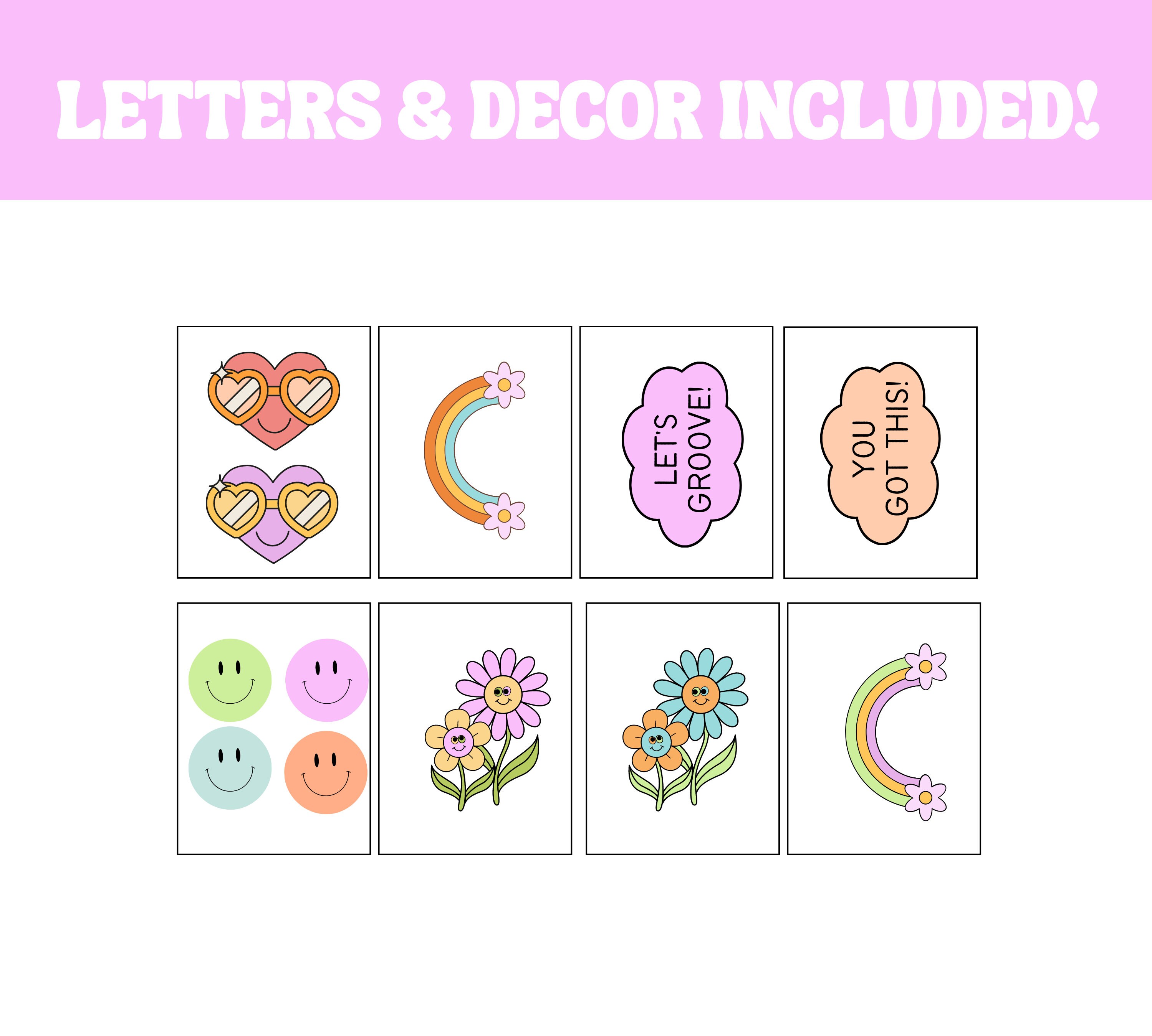 Groovy Speech Bulletin Board Speech Bulletin Board Kit - Etsy