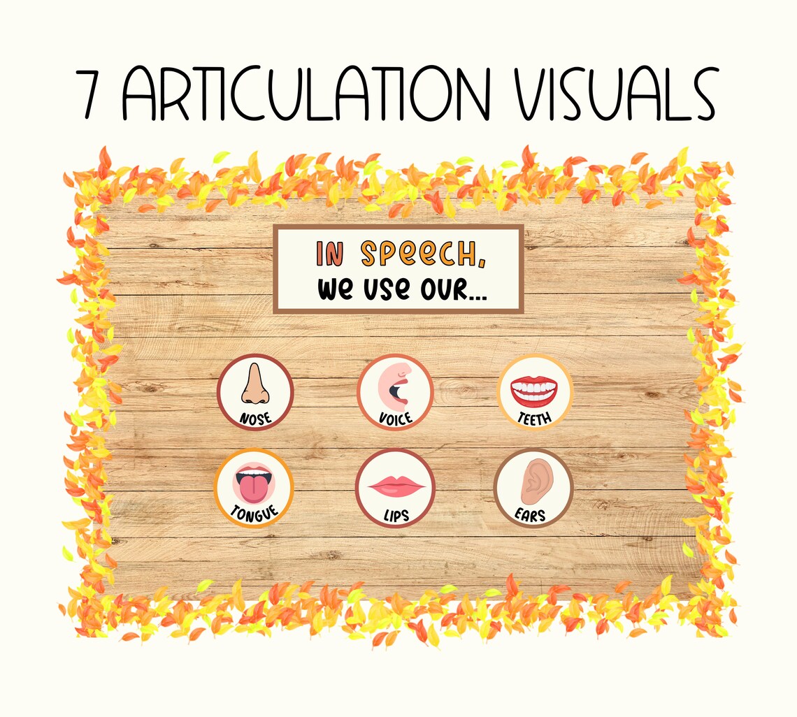 Fall Themed Speech Bundle, Speech Therapy Classroom and Office Decor ...