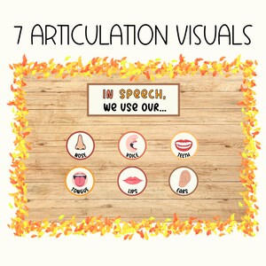 Fall Themed Speech Bundle, Speech Therapy Classroom and Office Decor ...