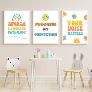 Groovy Speech Therapy Decor Bundle, SLP Office Decor, SLP Poster ...