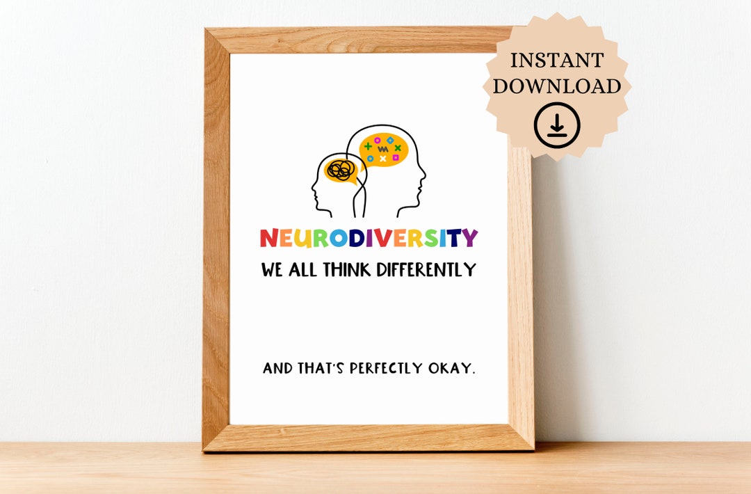 Neurodiversity Decor Print, Speech Therapy Poster, Printable ...