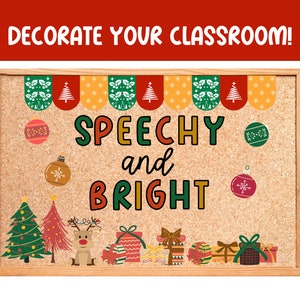 Christmas Speech and Language Bulletin Board, Classroom Bulletin Board ...