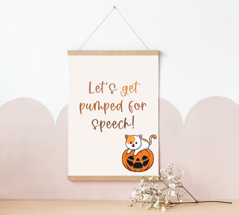 Fall Speech Therapy Poster Bundle, Fall Speech Therapy Decor, Set of 4 ...