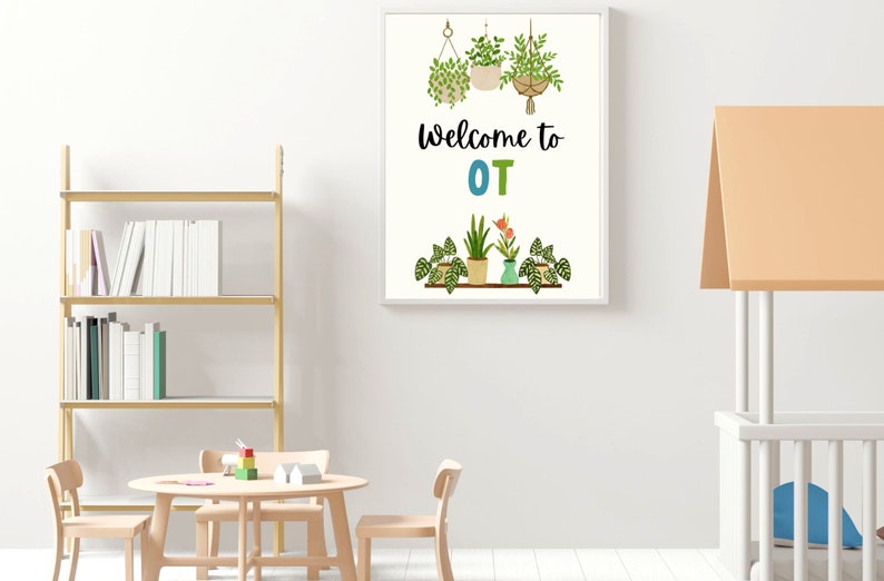Welcome to OT Poster, Plant Themed Occupational Therapy, Occupational ...