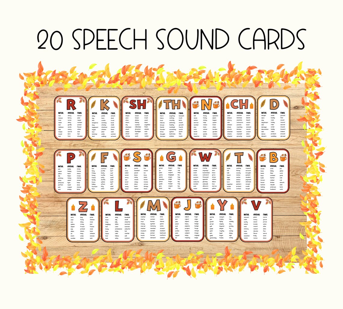 Fall Themed Speech Bundle, Speech Therapy Classroom and Office Decor ...