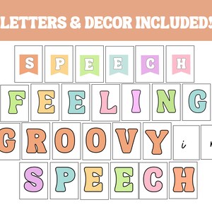 Groovy Speech Bulletin Board, Speech Bulletin Board Kit, Printable ...