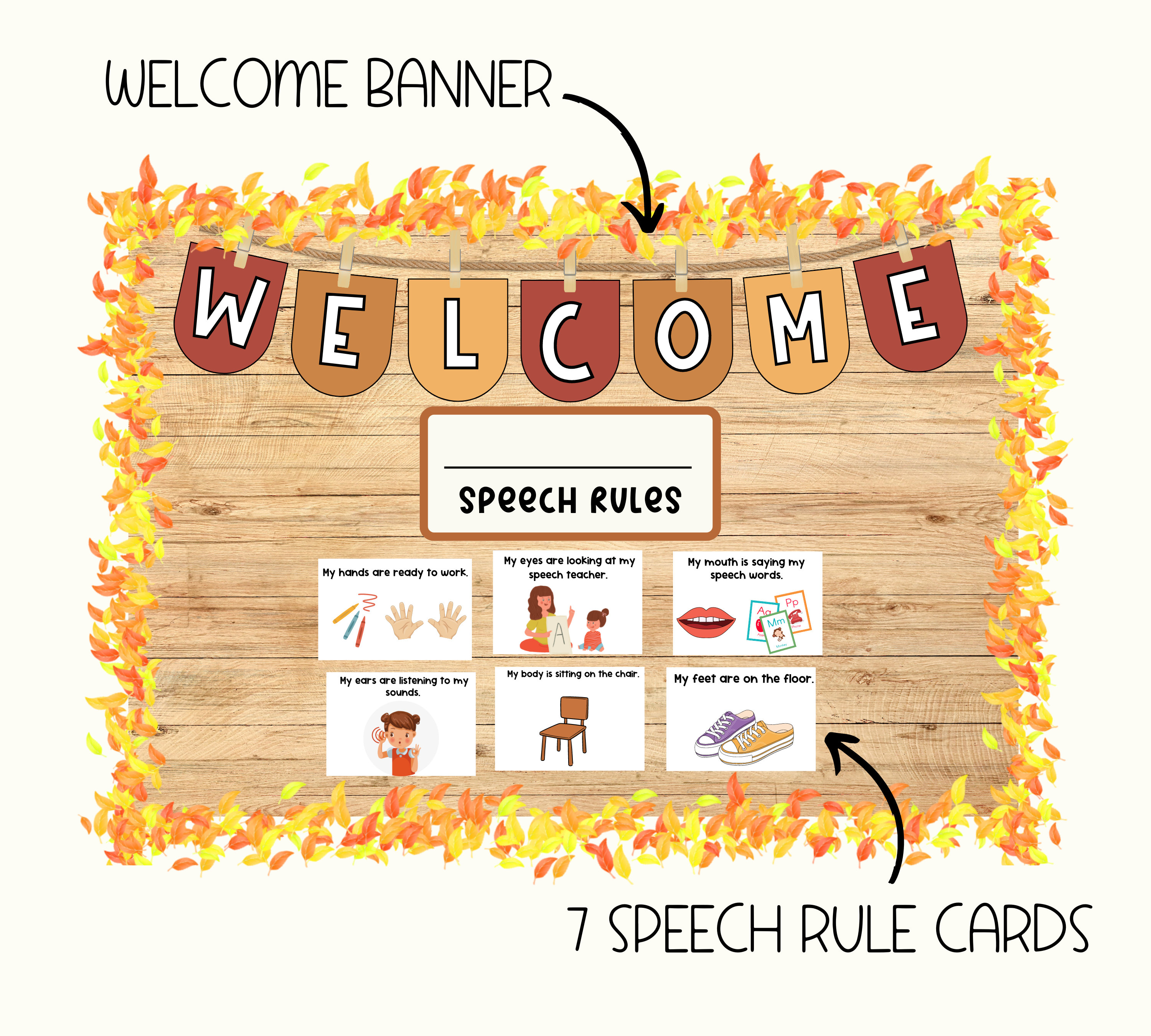 Fall Speech Therapy Bundle: Classroom and Office Decor, SLP Posters ...